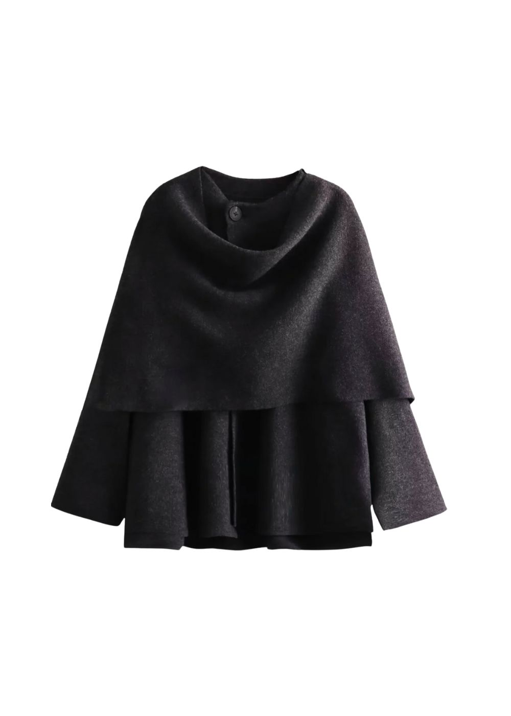 vivanticollection,kimberly short cape coat,black - J. Cathell