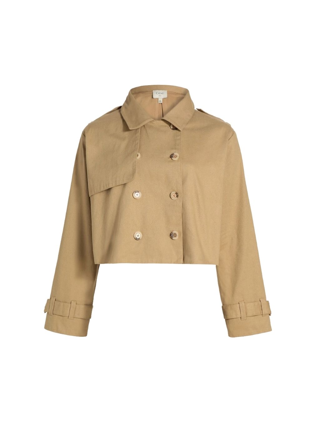 Cami NYC, Evans Cropped Twill Trench Jacket, Miso - J. Cathell
