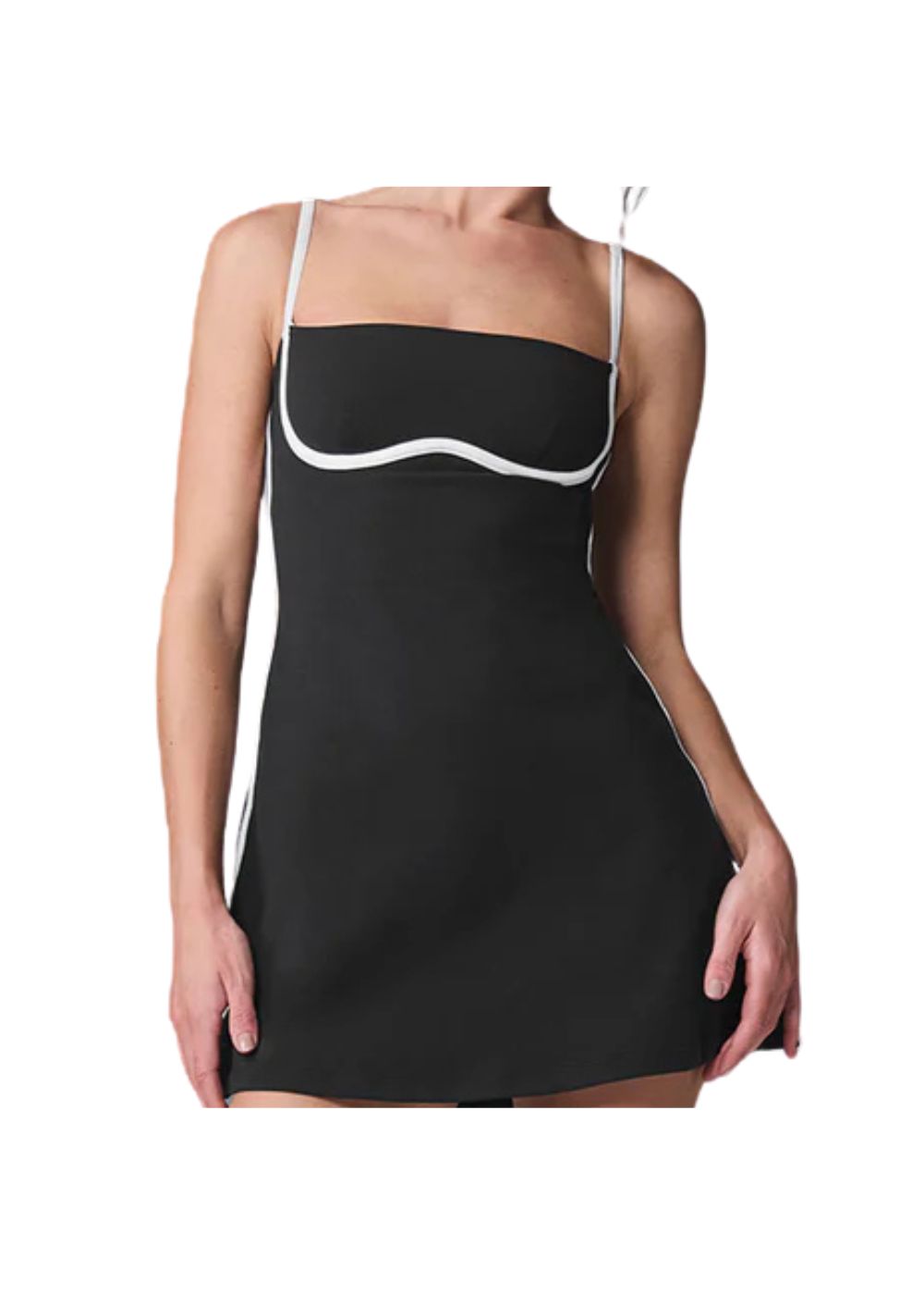alo, Airbrush Streamlined Dress, Black/White - J. Cathell