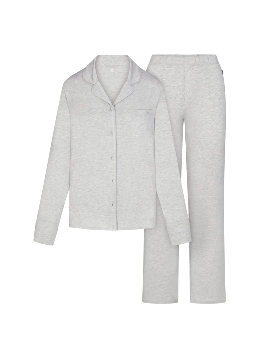 Skims, Sleep Long Pajamas, Light Heather Grey - J. Cathell