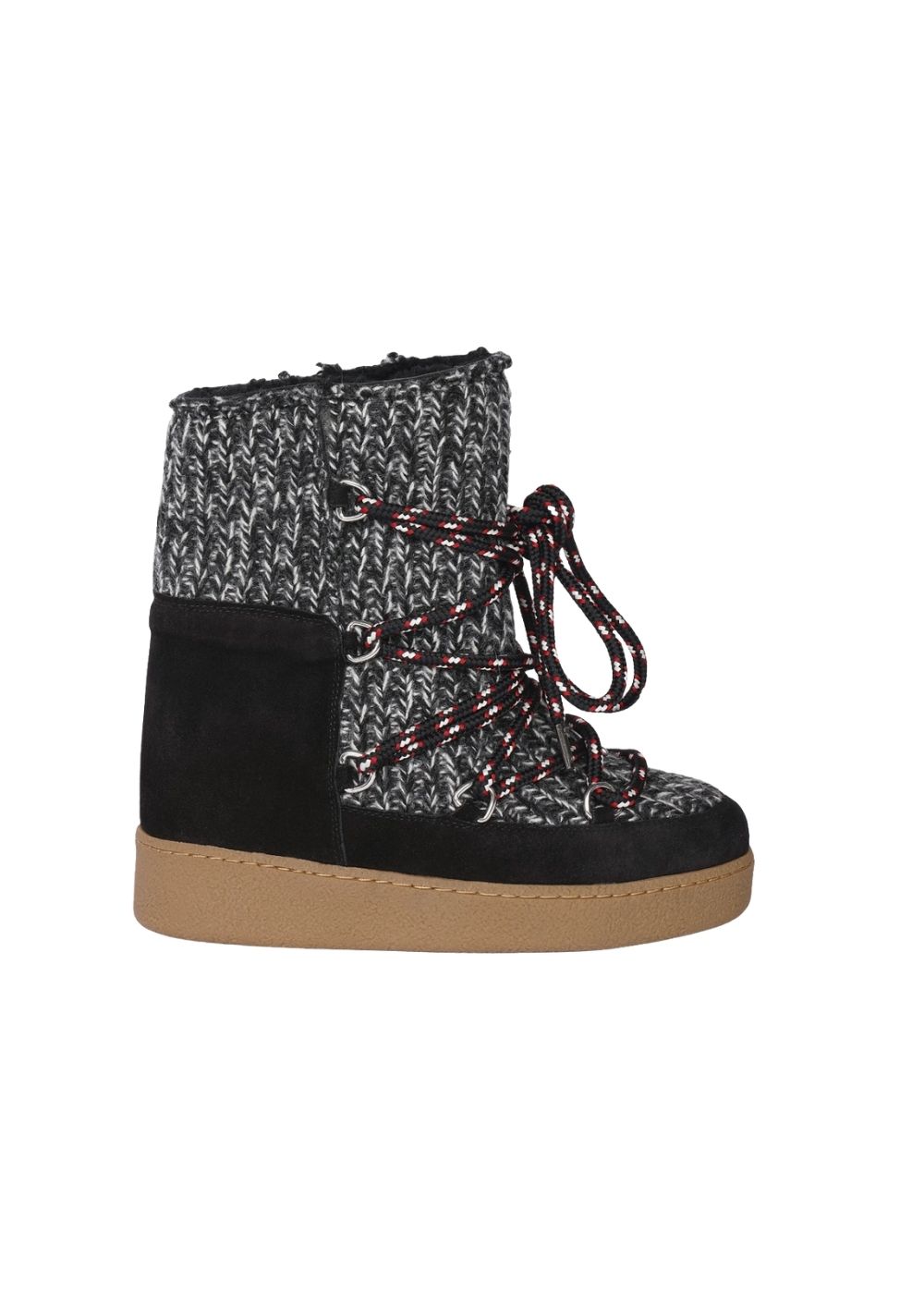 Isabel Marant, Nowles 40MM Shearling-Lined Wool Platform Boots, Black ...
