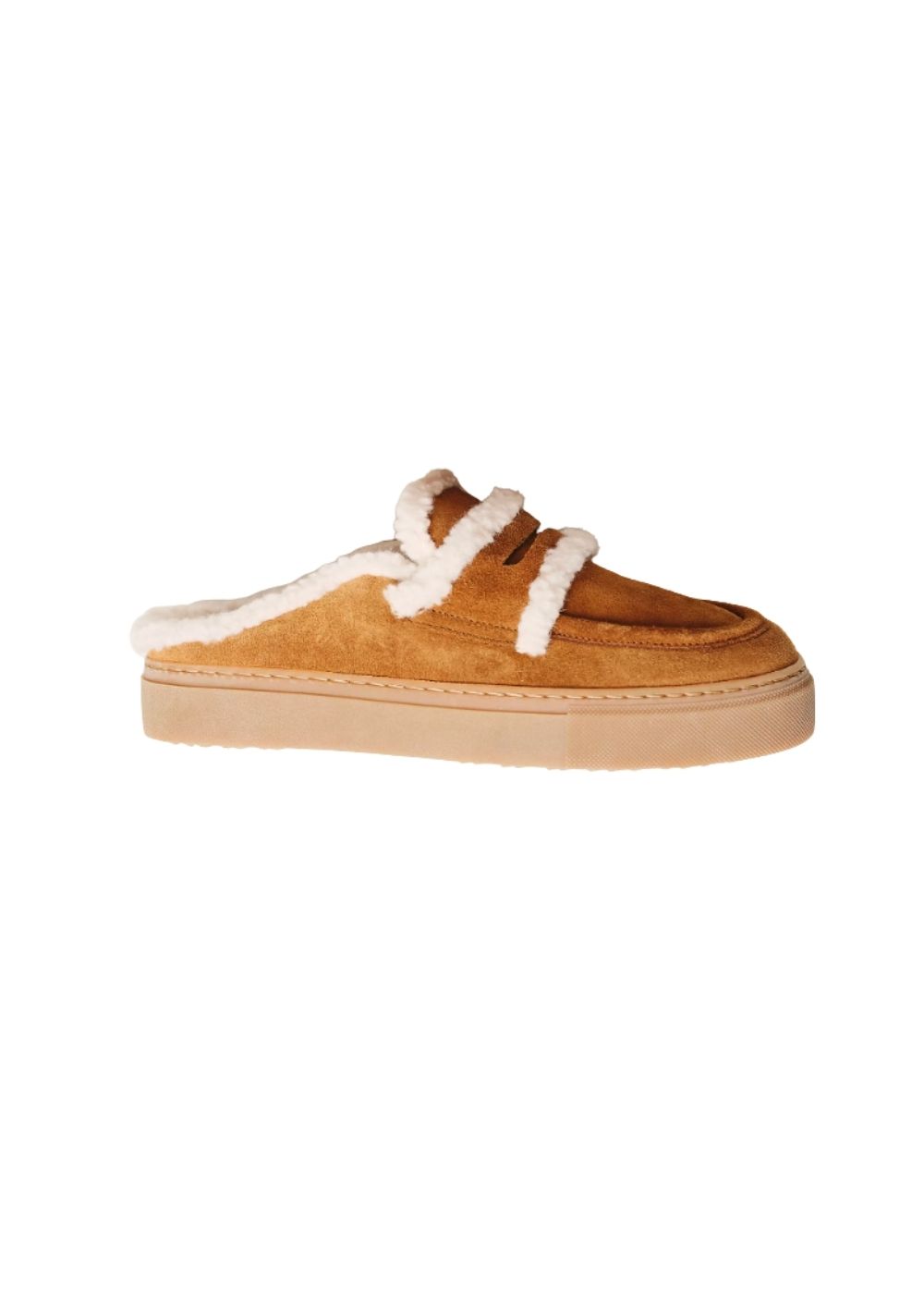 Inuikii, Wool Mule Slides, Brown - J. Cathell