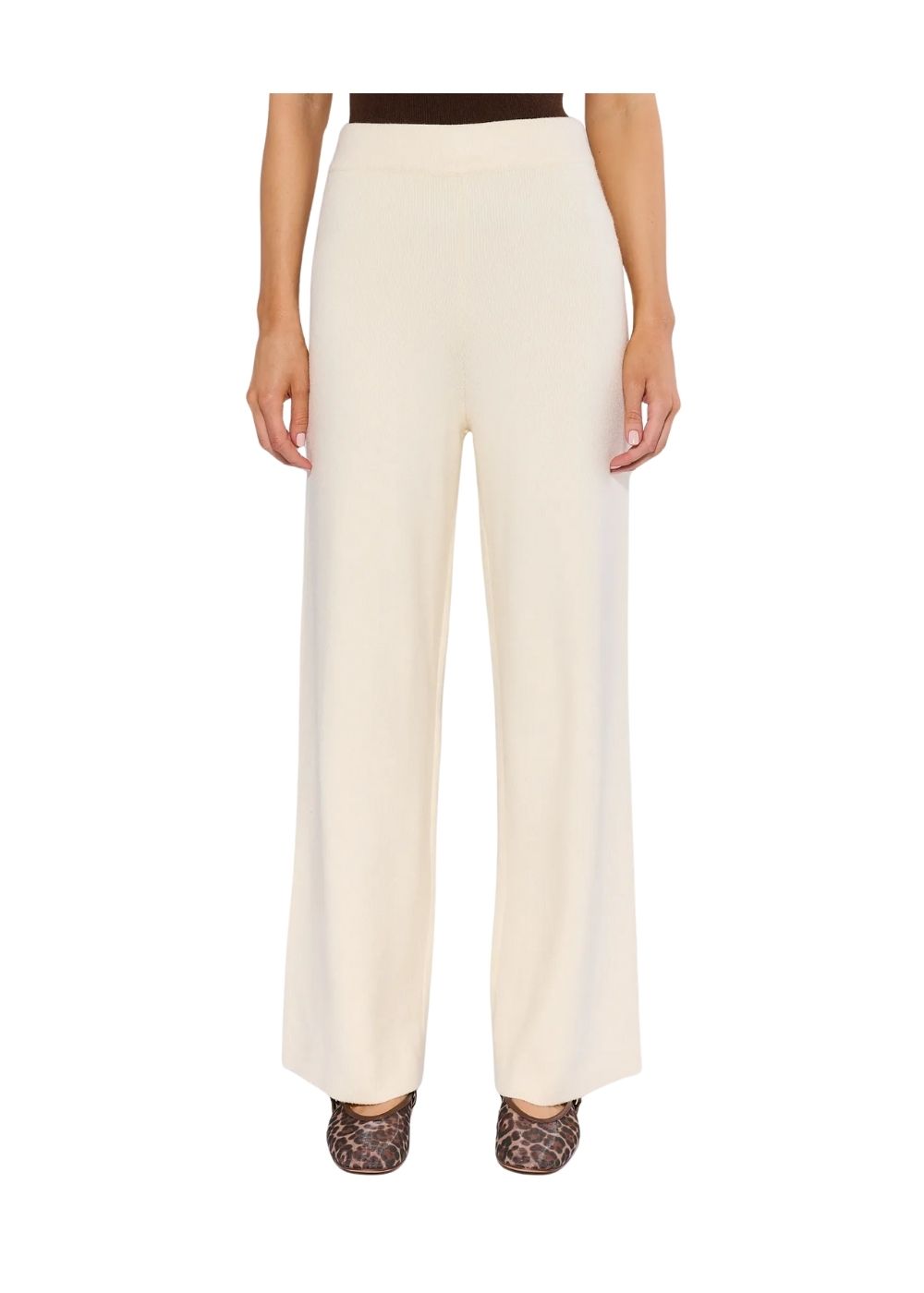 Avara, Elle Ivory Knit Pants, Ivory - J. Cathell